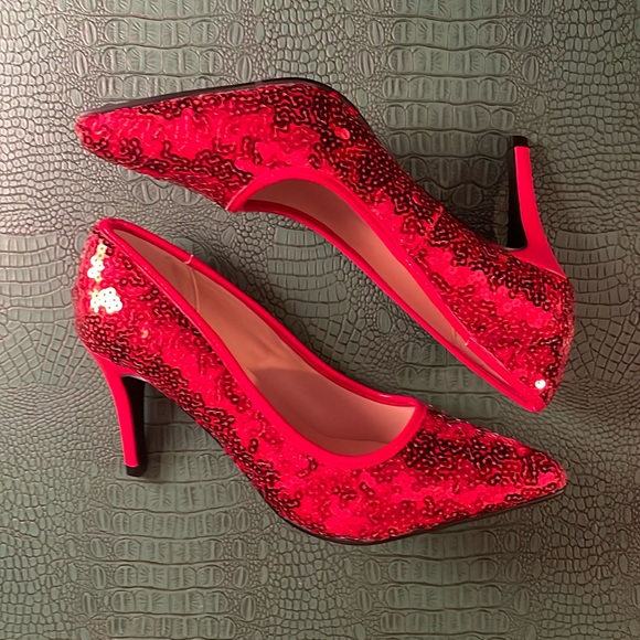 Shoes | Ruby Red Sequined Stiletto Pumps Are You A Friend Of Dorothy ...